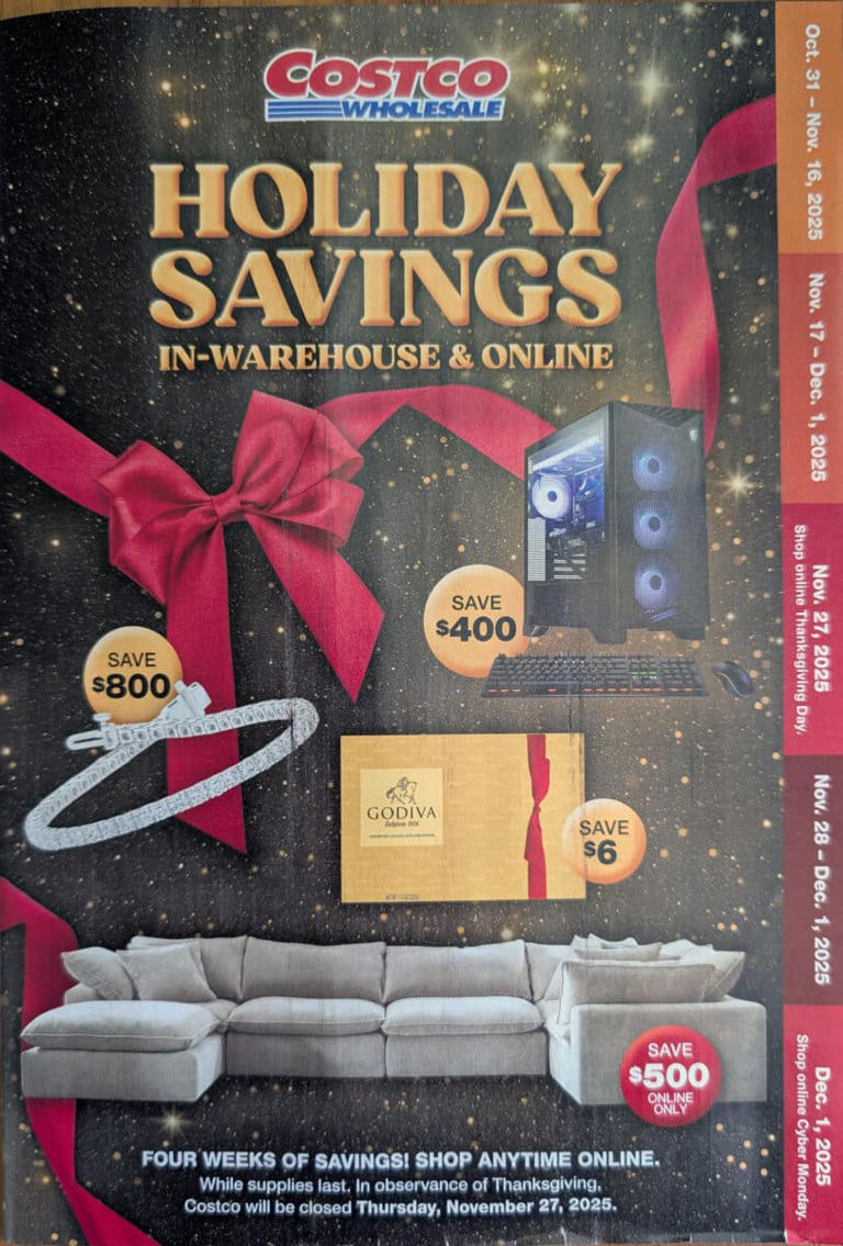 Costco Holiday Savings Coupon Books November & December 2025