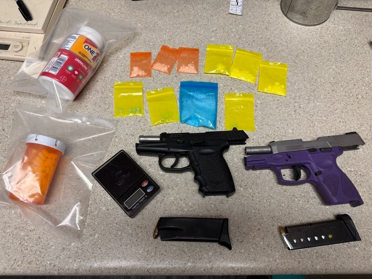 Man arrested for stolen vehicle, stolen plates, drugs, and firearm ...