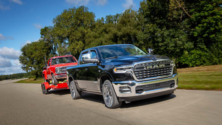 The Ram 1500 Hemi is slower to 60 MPH than the Hurricane