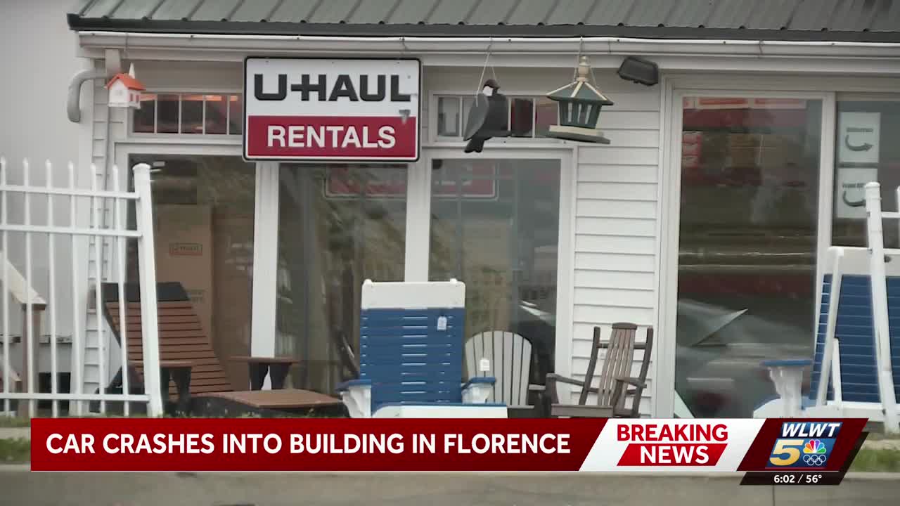 Police: Car crashes into furniture store in Florence after driver ...