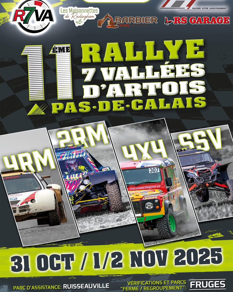 Classement Direct Rallye 7 Vallées d’Artois 2025