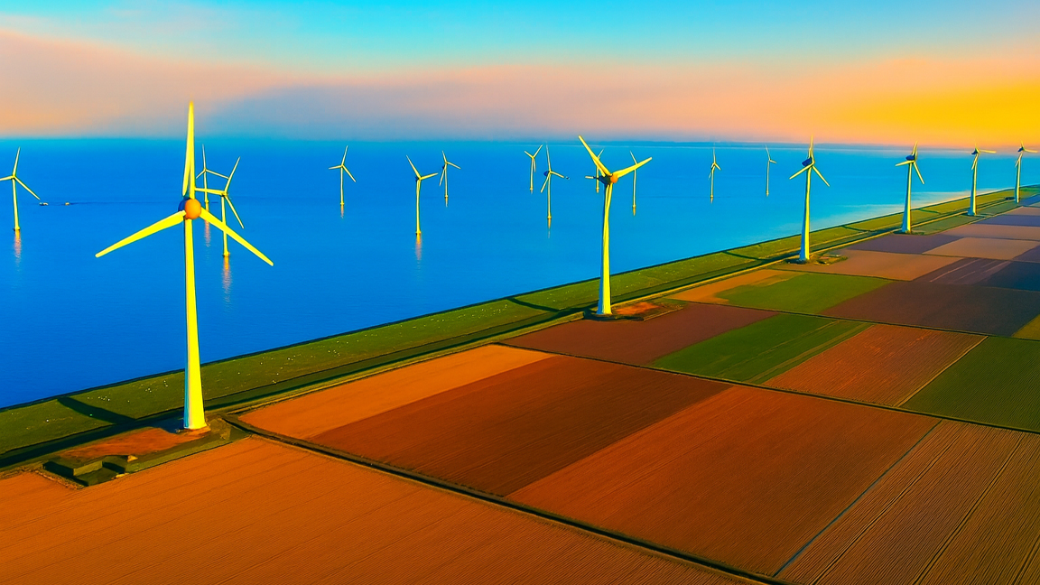 Sustainable Energy – Cinematic Wind Turbines by the Sea