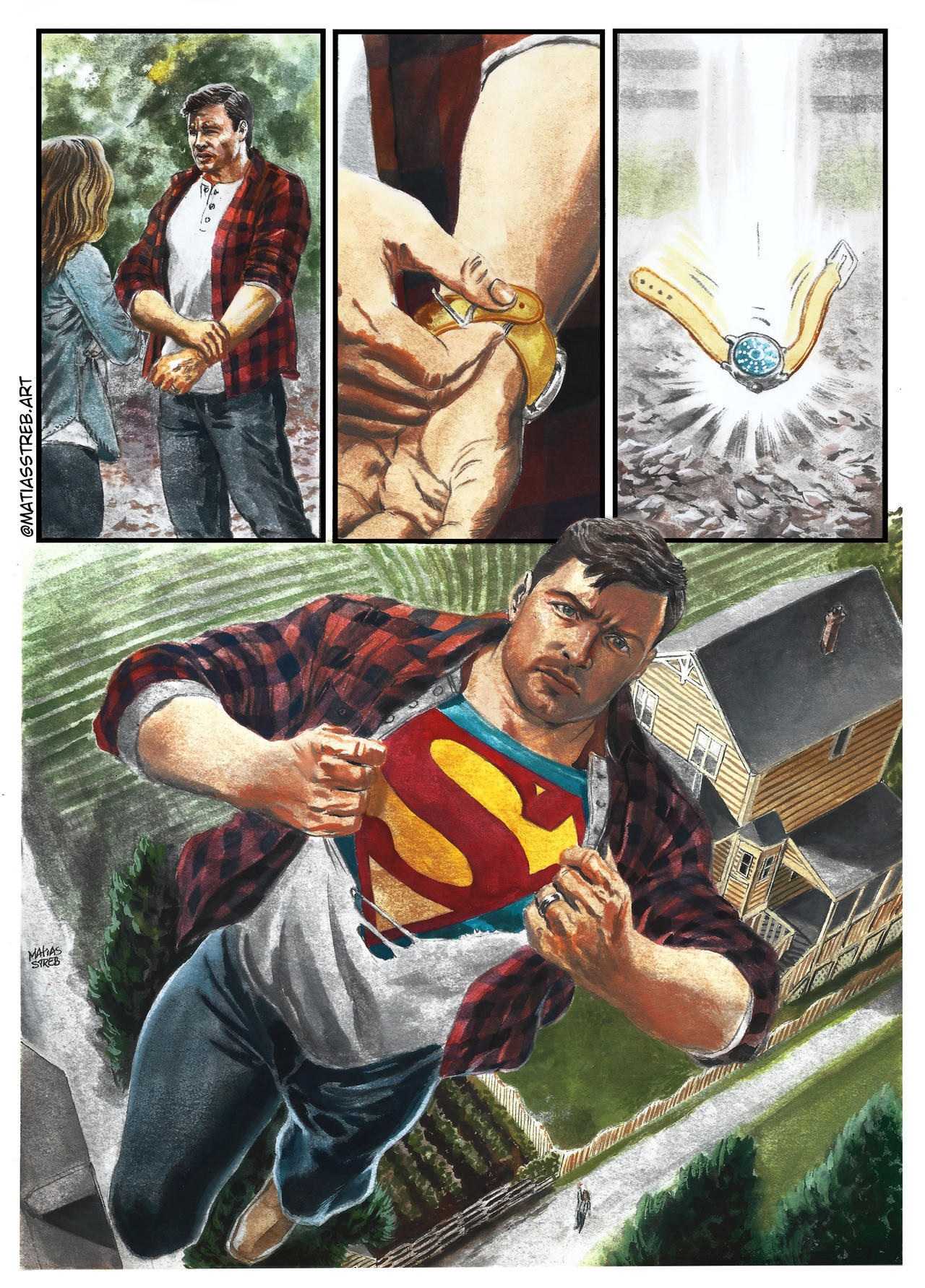 Smallville Art Gives Tom Welling's DC Hero The Superman Suit He Should ...