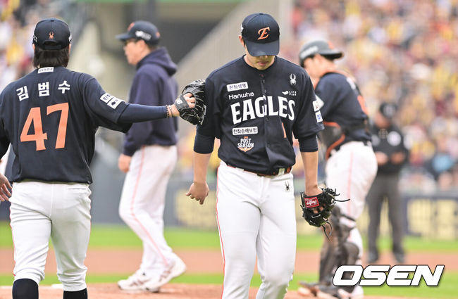 "LG 역시 우승한 팀답게 잘했다, 내일은 한화가 더…" 1차전 완패 깔끔하게 인정, 2차전 반격 다짐한 김경문 감독 [KS1]