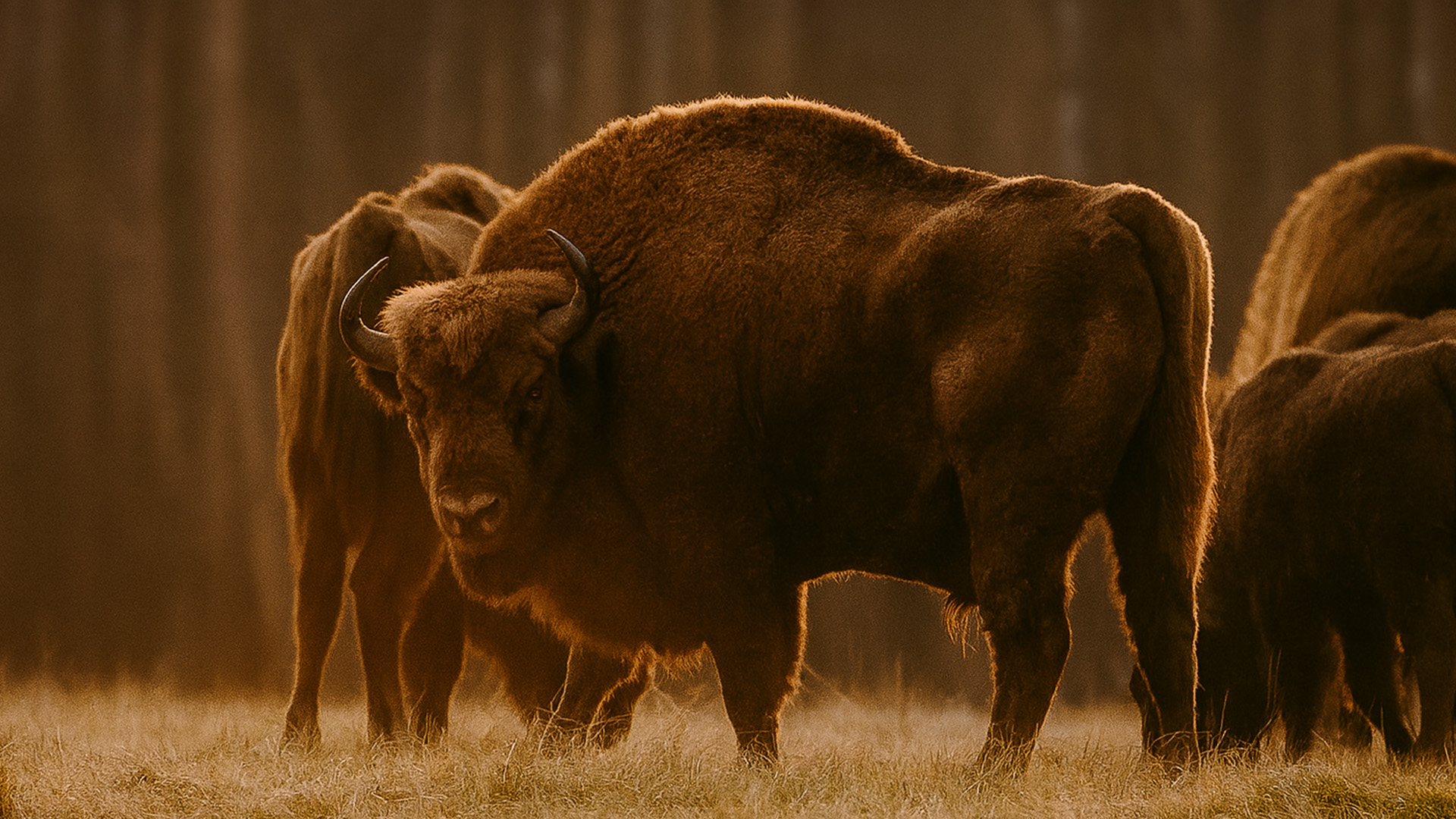 European Bison – King of the Białowieża Forest in Its Natural Habitat