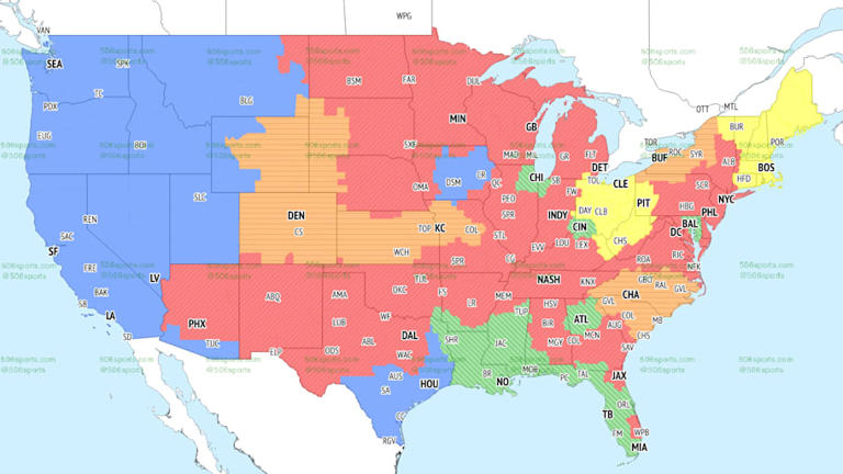 NFL coverage maps 2025: TV schedule and coverage, announcers for Week 8