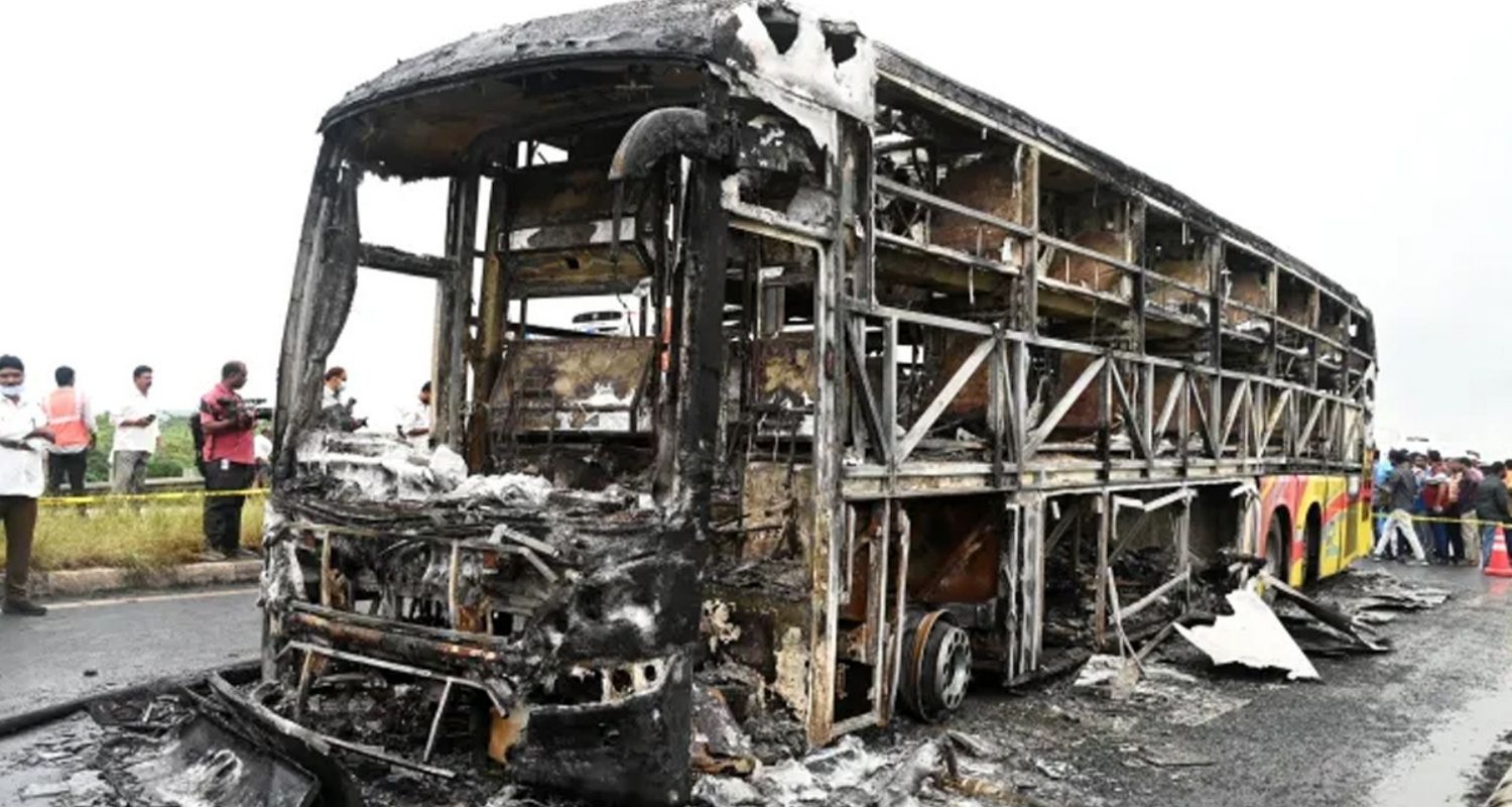 Bus batteries sparked Andhra fire; smartphones made it deadlier