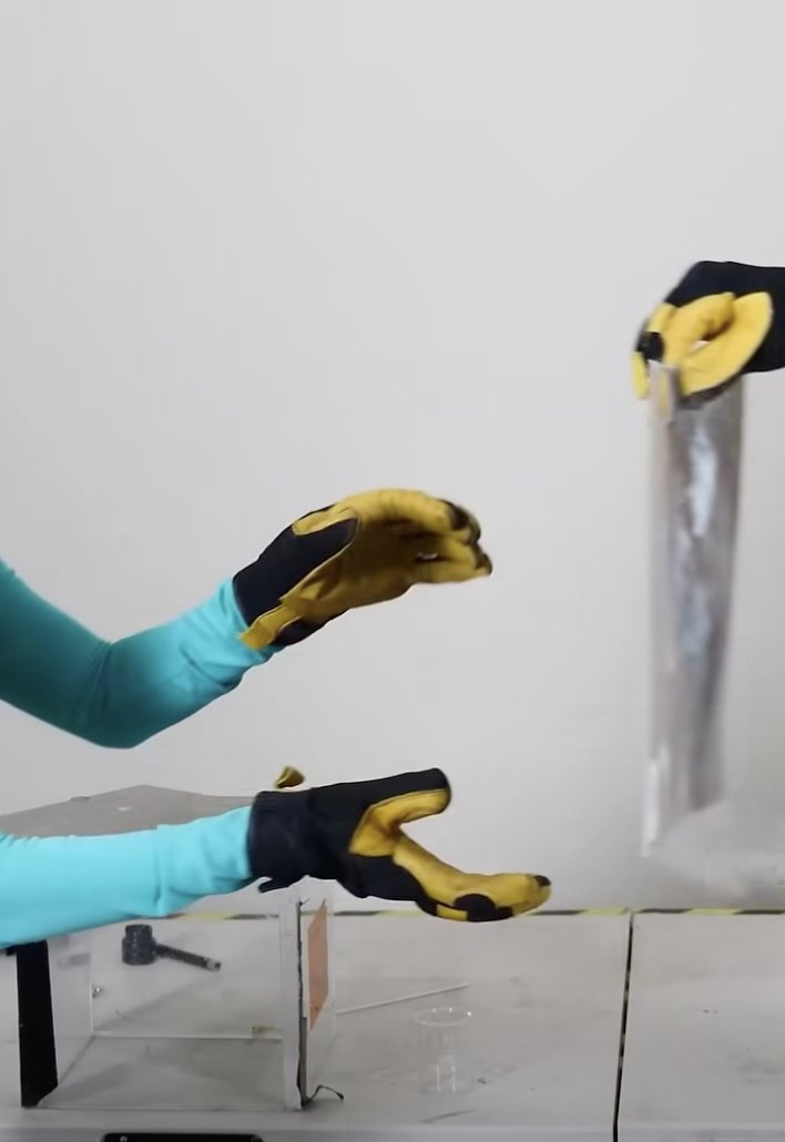 Can a fist break frozen steel?