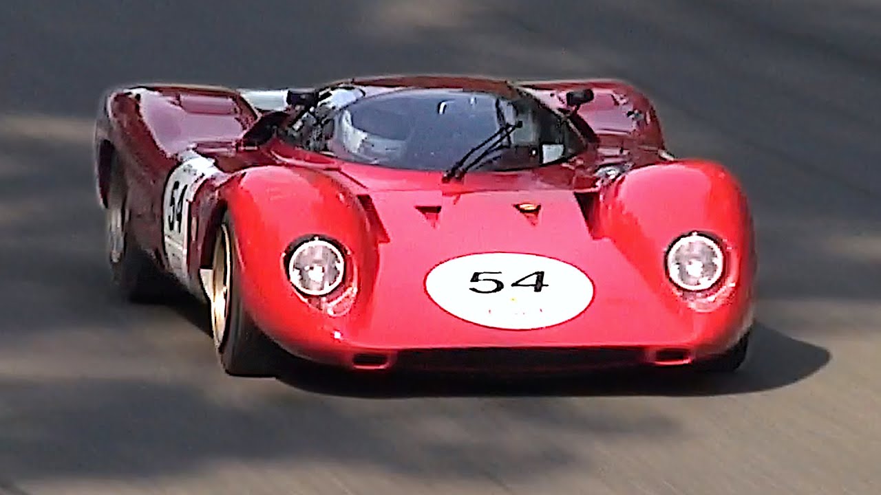 Ferrari 312P V12 Motor Geluid en Start