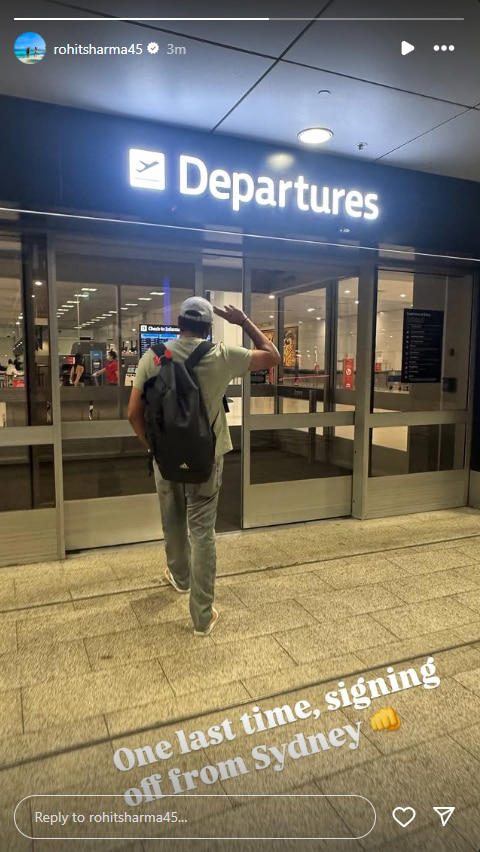 One last time: Rohit Sharma signs off from Australia, heads back to India