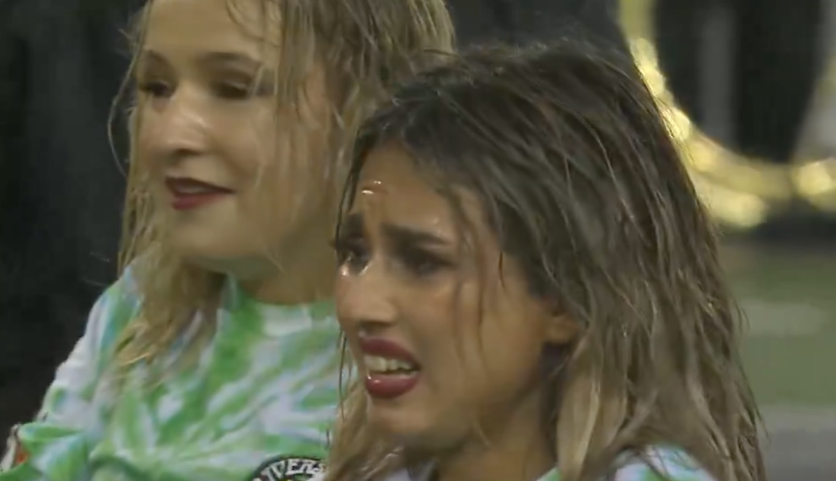 These College Football Cheerleaders Were Miserable Saturday Night