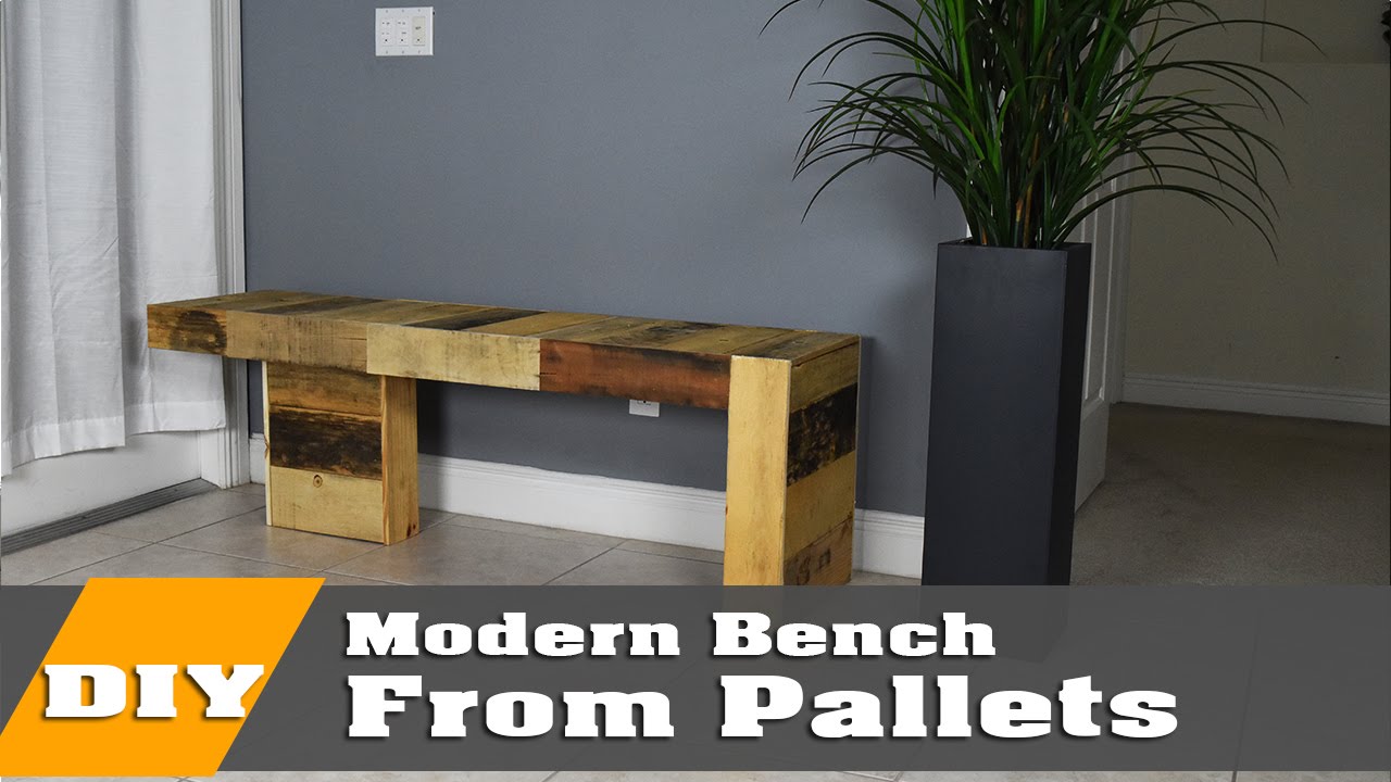 I created a modern pallet bench! 🛠️