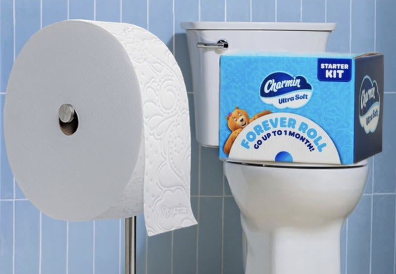 Charmin's Giant Forever Roll Promises Month Without Refills