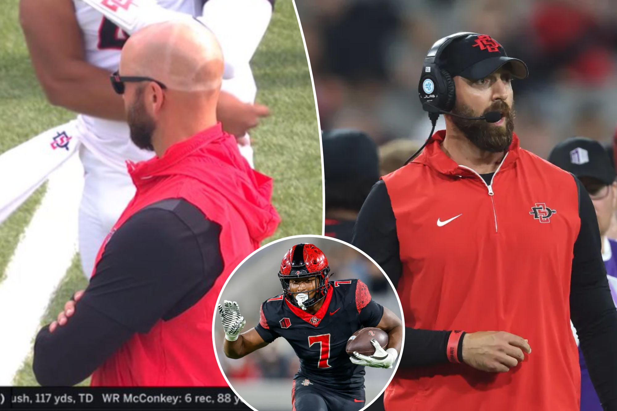 SDSU coach’s ‘insane’ tan line becomes unexpected focal point on FS1 ...