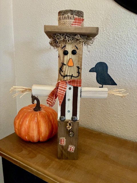 Wooden Block Scarecrow