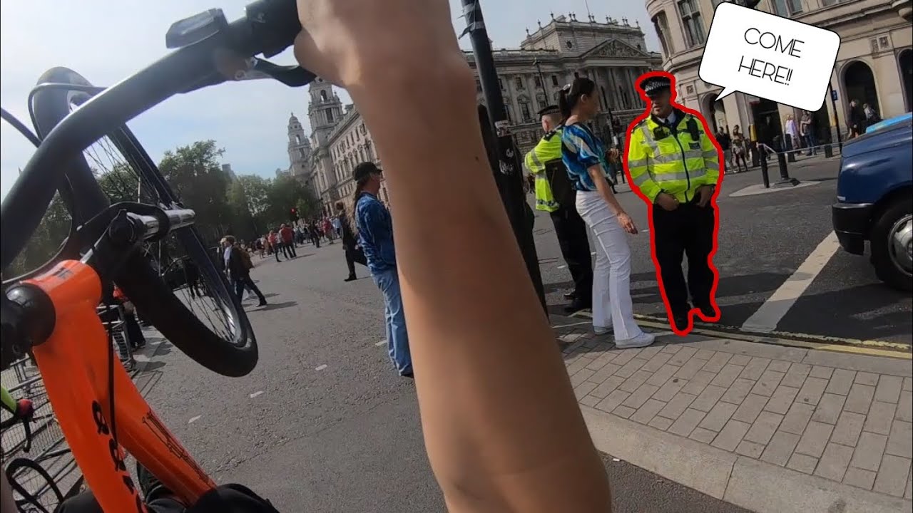 Little Harry performs 12 o’clock wheelies past police