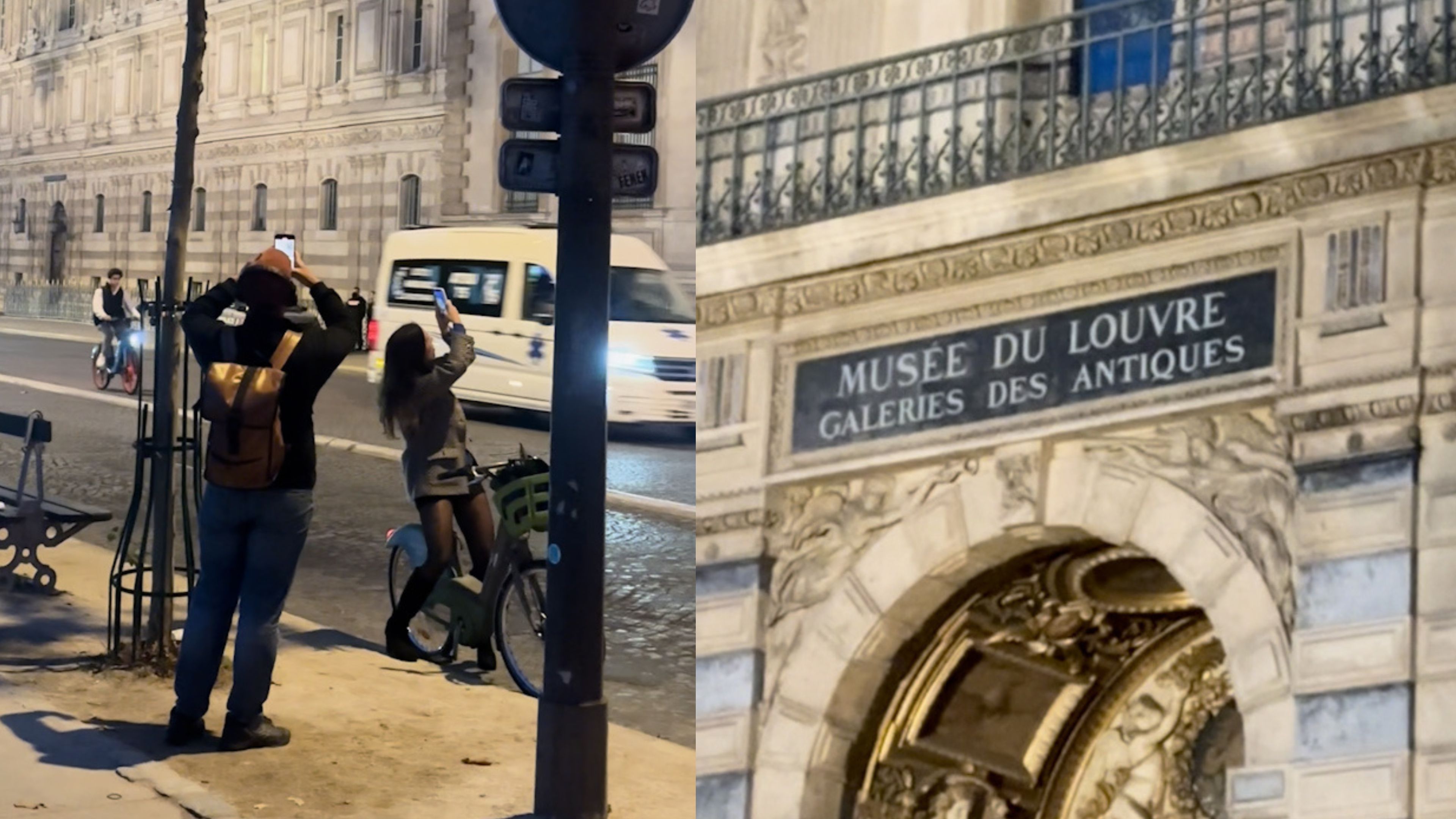 Louvre heist window becomes unexpected tourist hotspot