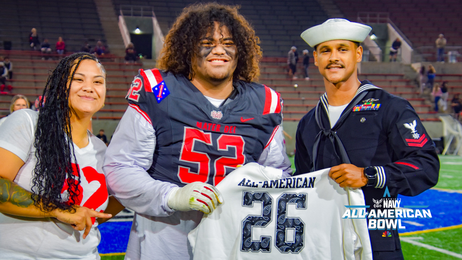 Defensive Lineman Tomuhini Topui Honored as a 2026 Navy All-American