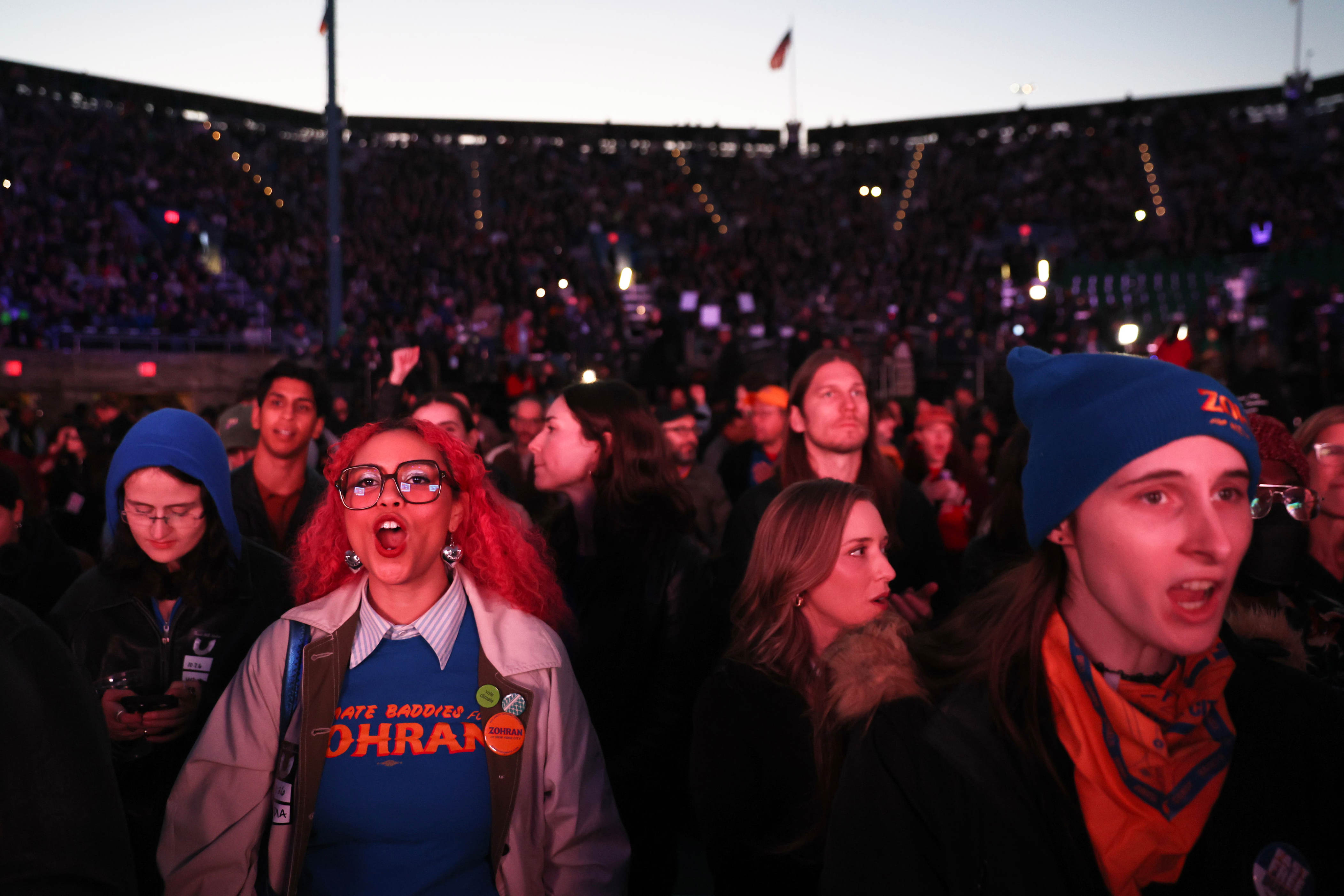 Large Crowds Arrive Early For Mamdani NYC Rally