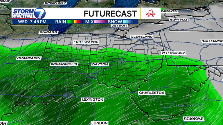 Quiet evening tonight, rain chances return midweek