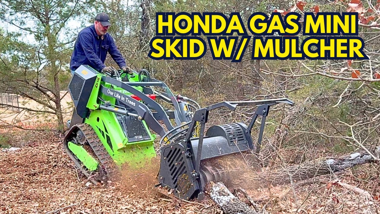Testing the strength of DRT450 mini skid steer mulcher
