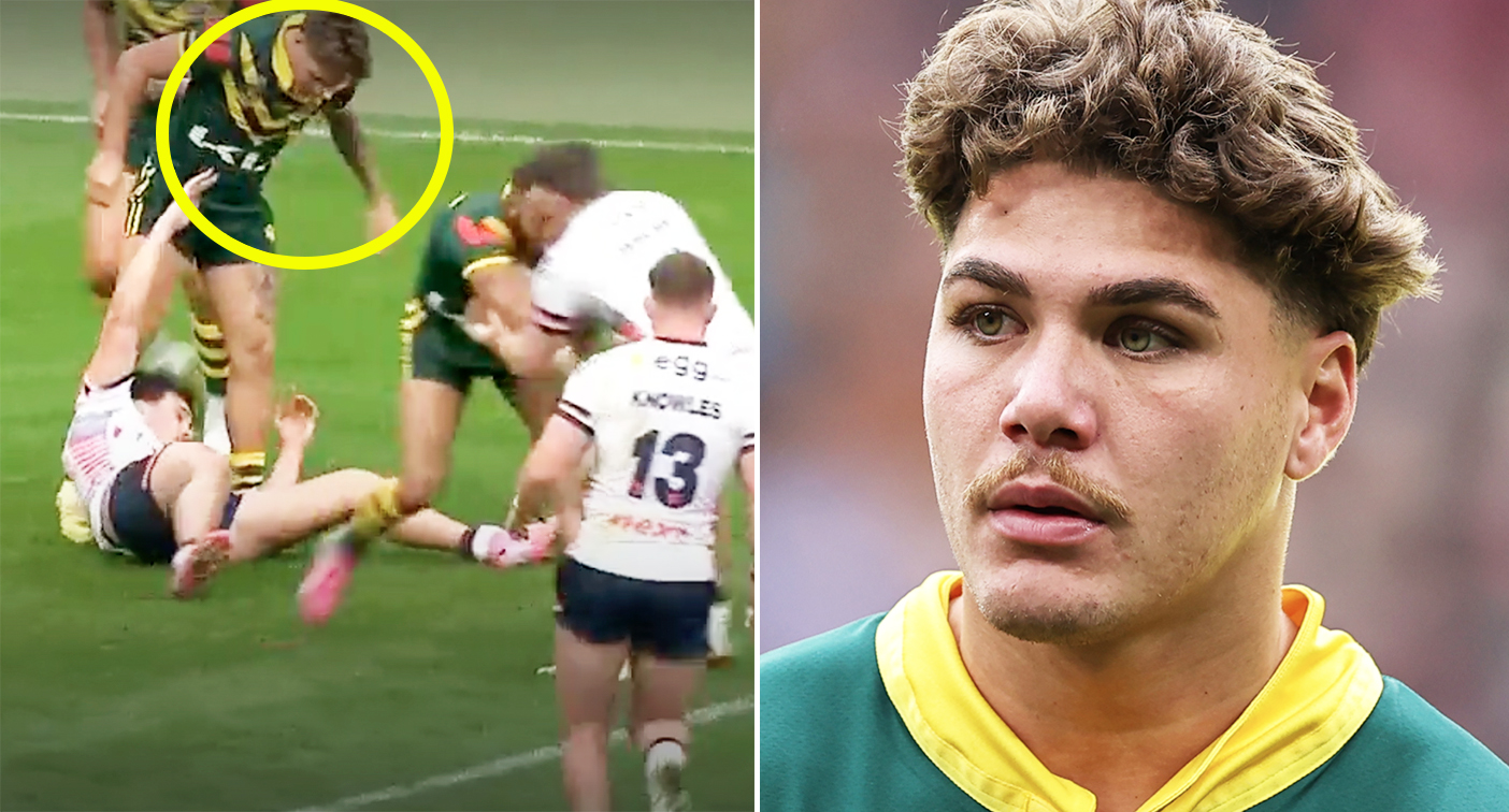 Fans fume after illegal act from Reece Walsh completely ignored in ...