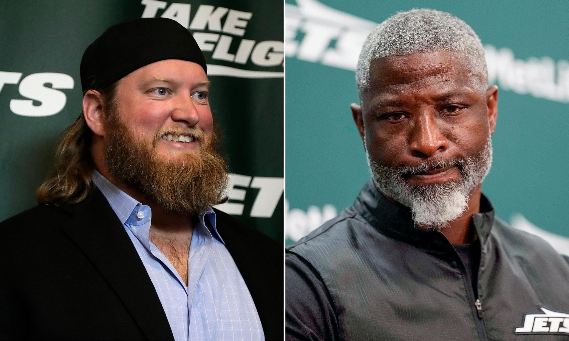New York head coach Aaron Glenn honors 'true Jet' Nick Mangold in ...