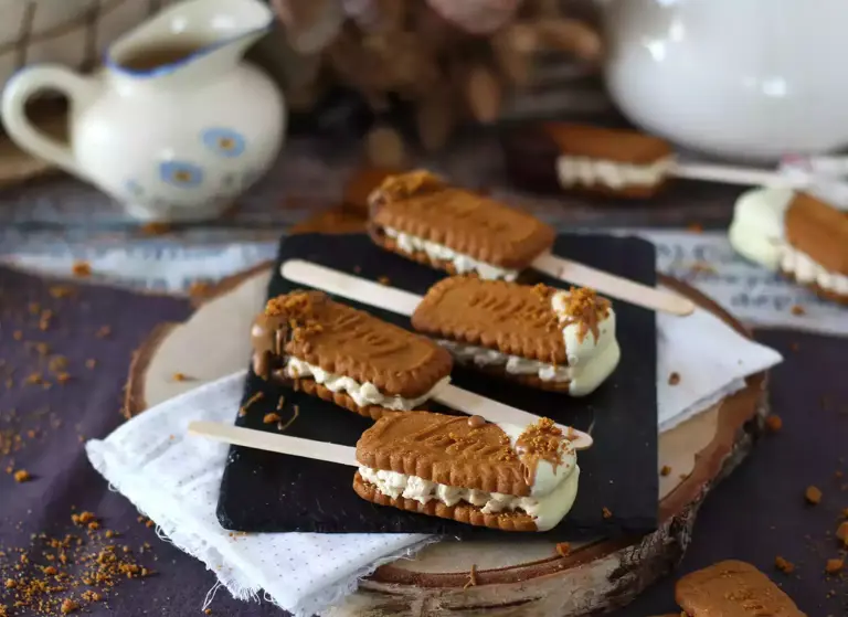 Ijs sandwiches met speculaas