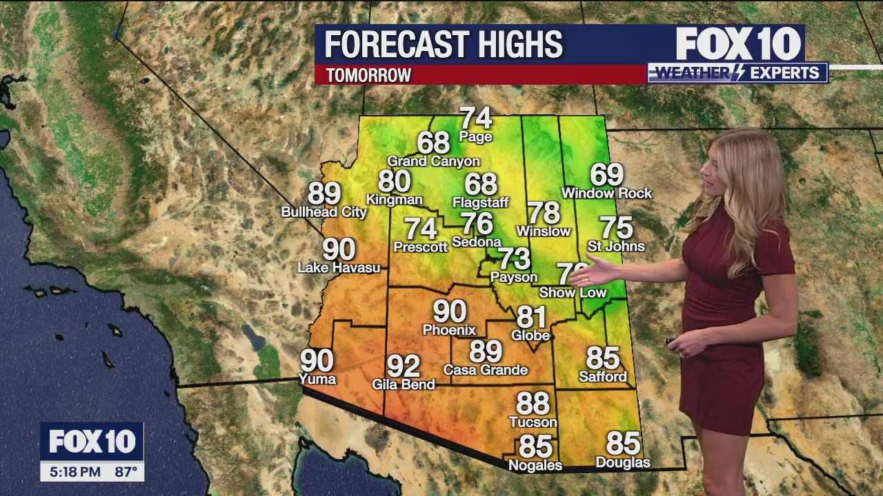 Arizona weather forecast: Highs climb back into the 90s for a warm week