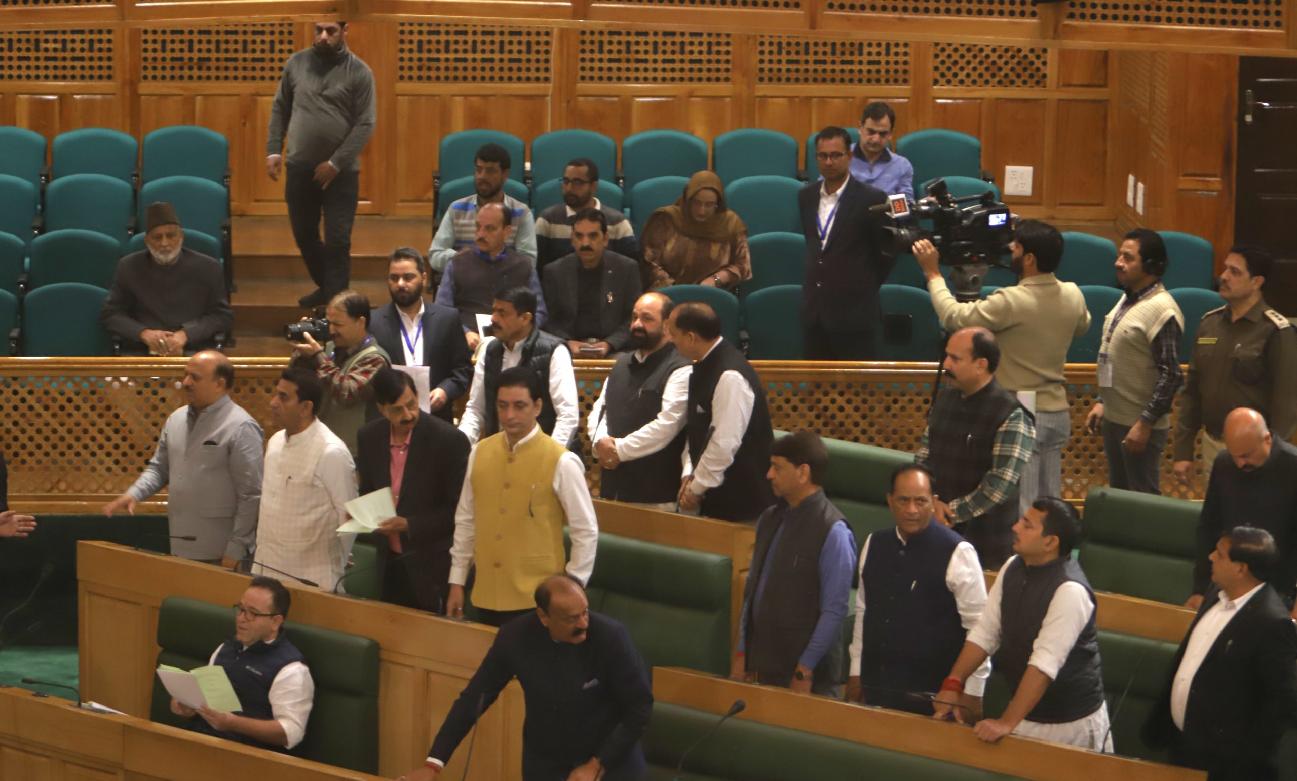 Drama in J-K assembly as NC MLAs raise 'vote chor' slogans