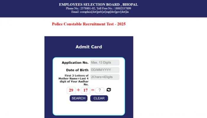 MP Police Constable Admit Card 2025 Released: Download Hall Ticket For ...