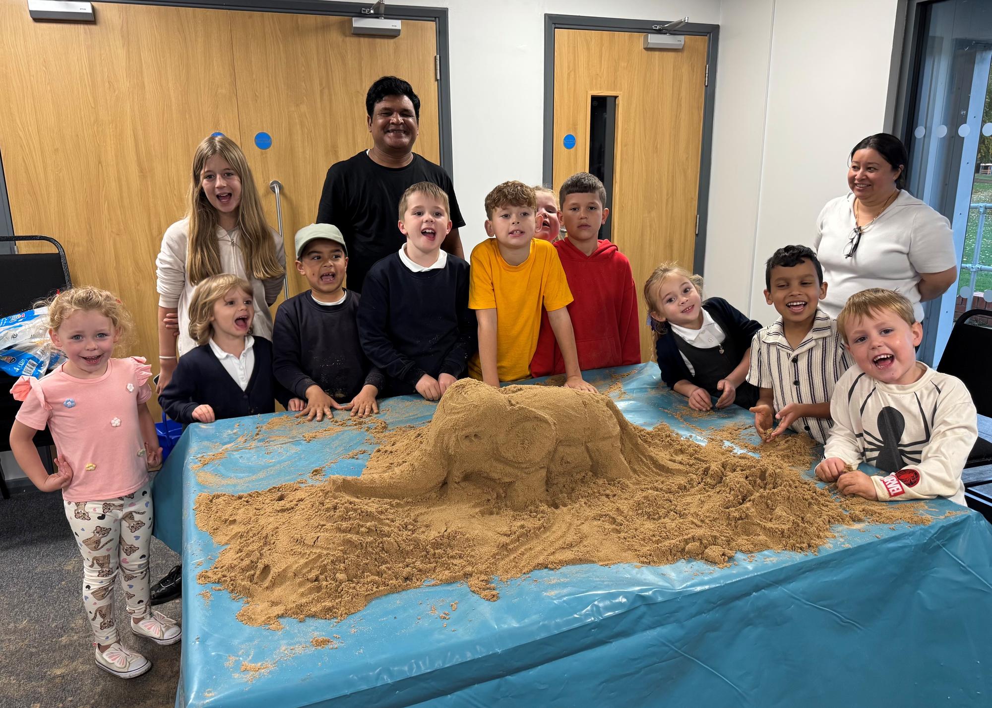 Chesterfield's most well-known landmark is recreated in sand during ...