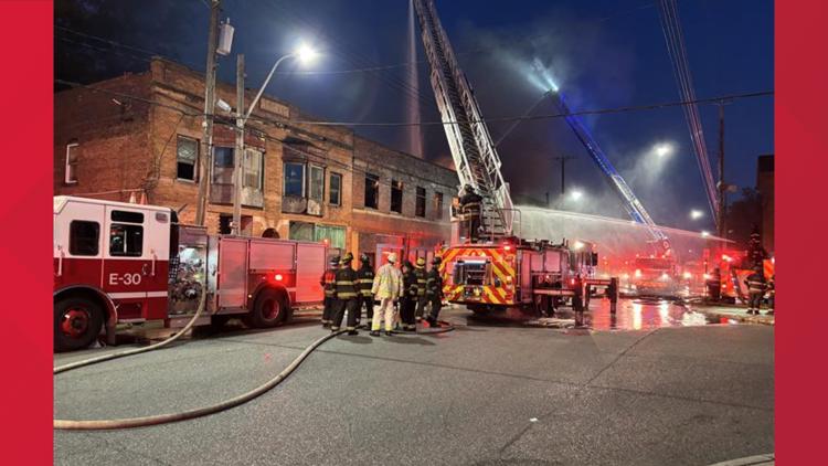 Crews battle fire at building in Cleveland: See video from the scene