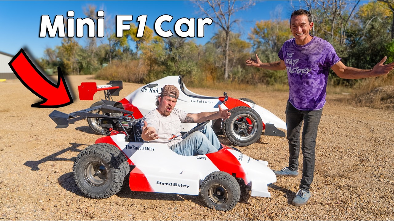 Mini F1 Car Takes on Surprising Shred Eighty Challenge
