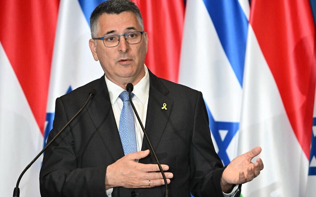 Sa’ar says Israel ‘will not agree to establishment of Palestinian ...