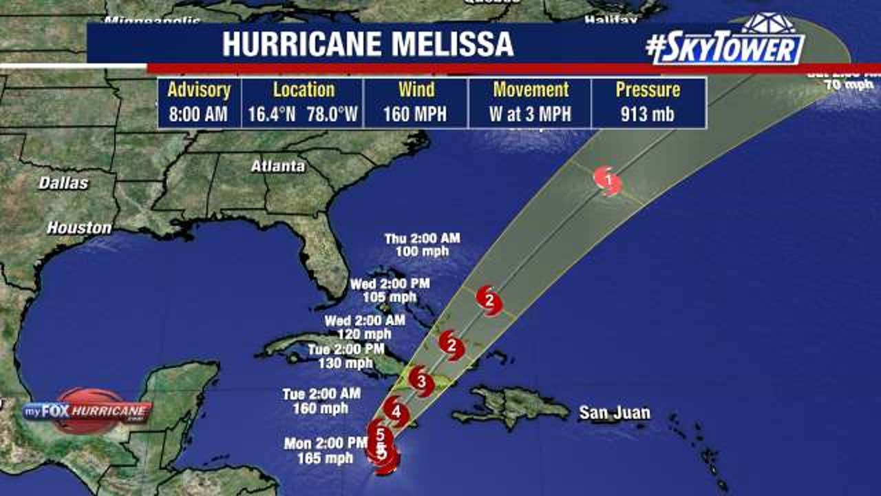 Hurricane Melissa strengthens to Category 5 storm as it heads toward ...