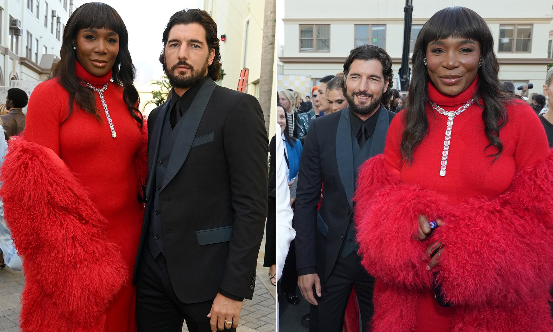 Newly-married Venus Williams cosies up to husband Andrew Preti at the ...