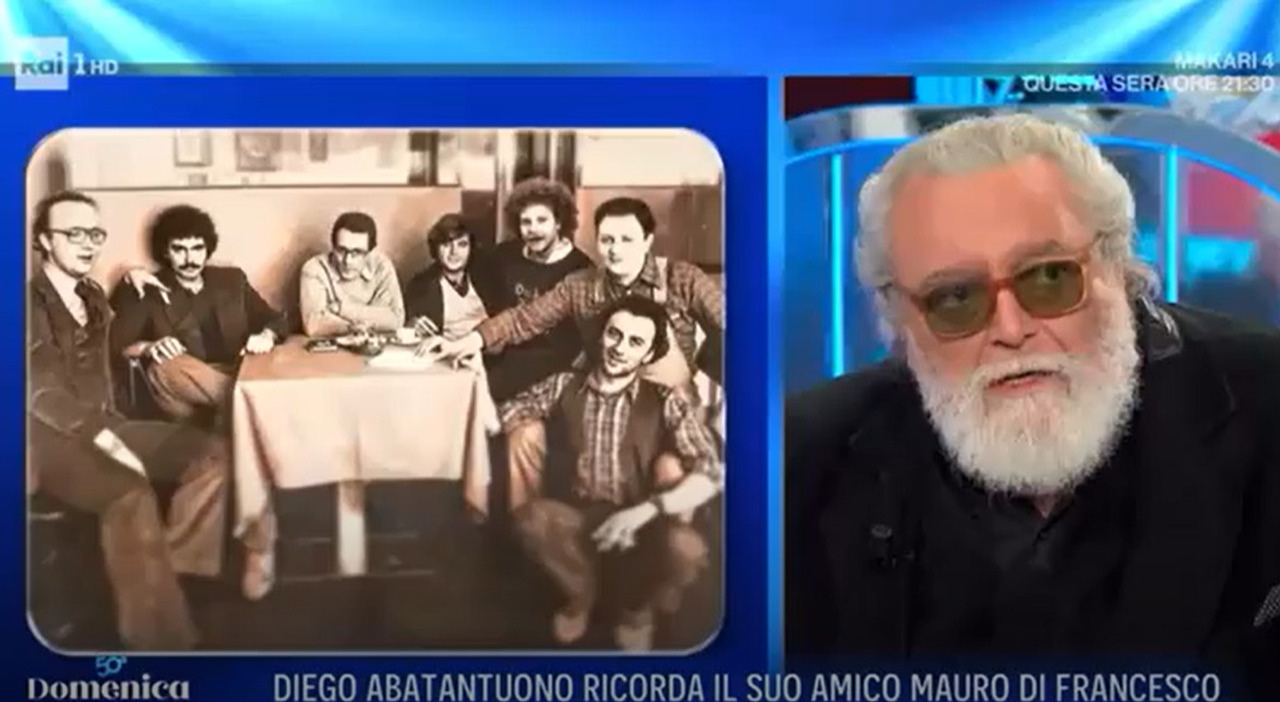 Diego Abatantuono ricorda Mauro Di Francesco a Domenica In su Rai1 con ...