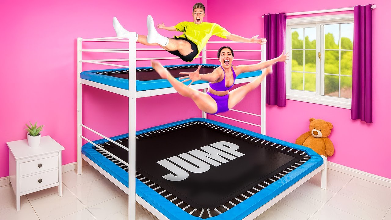 Testing the world’s weirdest trampolines surprises fans