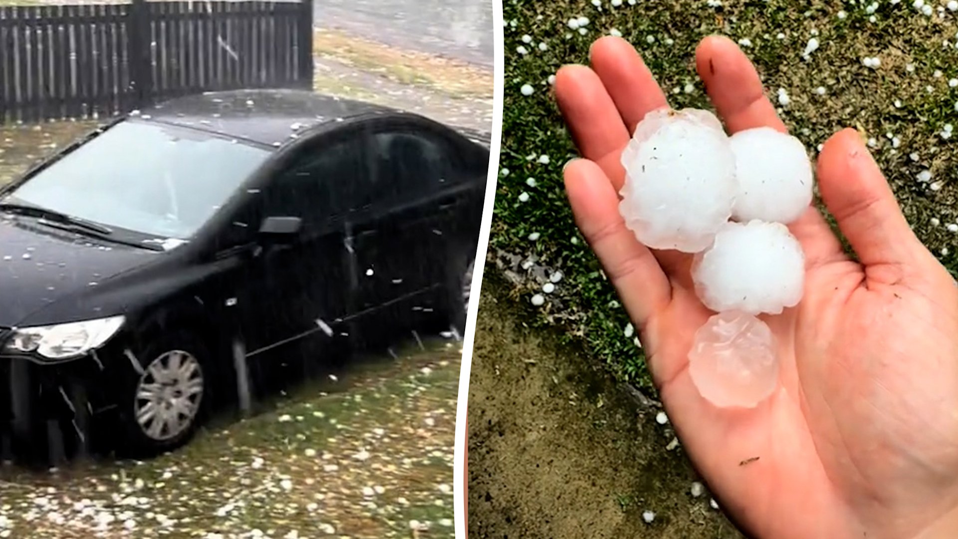 Golf ball-sized hail batters Queensland, thousands left without power
