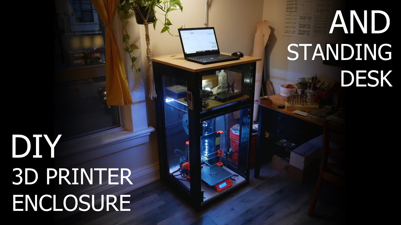 Standing desk + 3D printer enclosure = wow!
