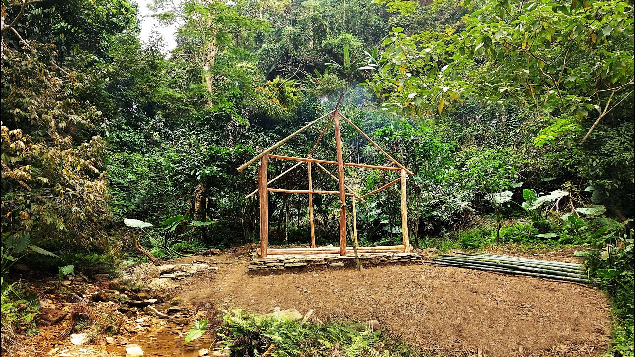 Building a wooden house & living off the grid - 360 day journey