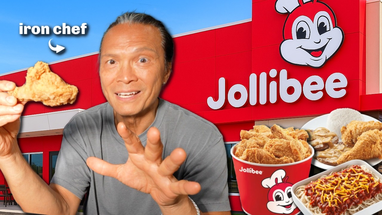 Trying Jollibee for the first time - Iron Chef Dad reacts!