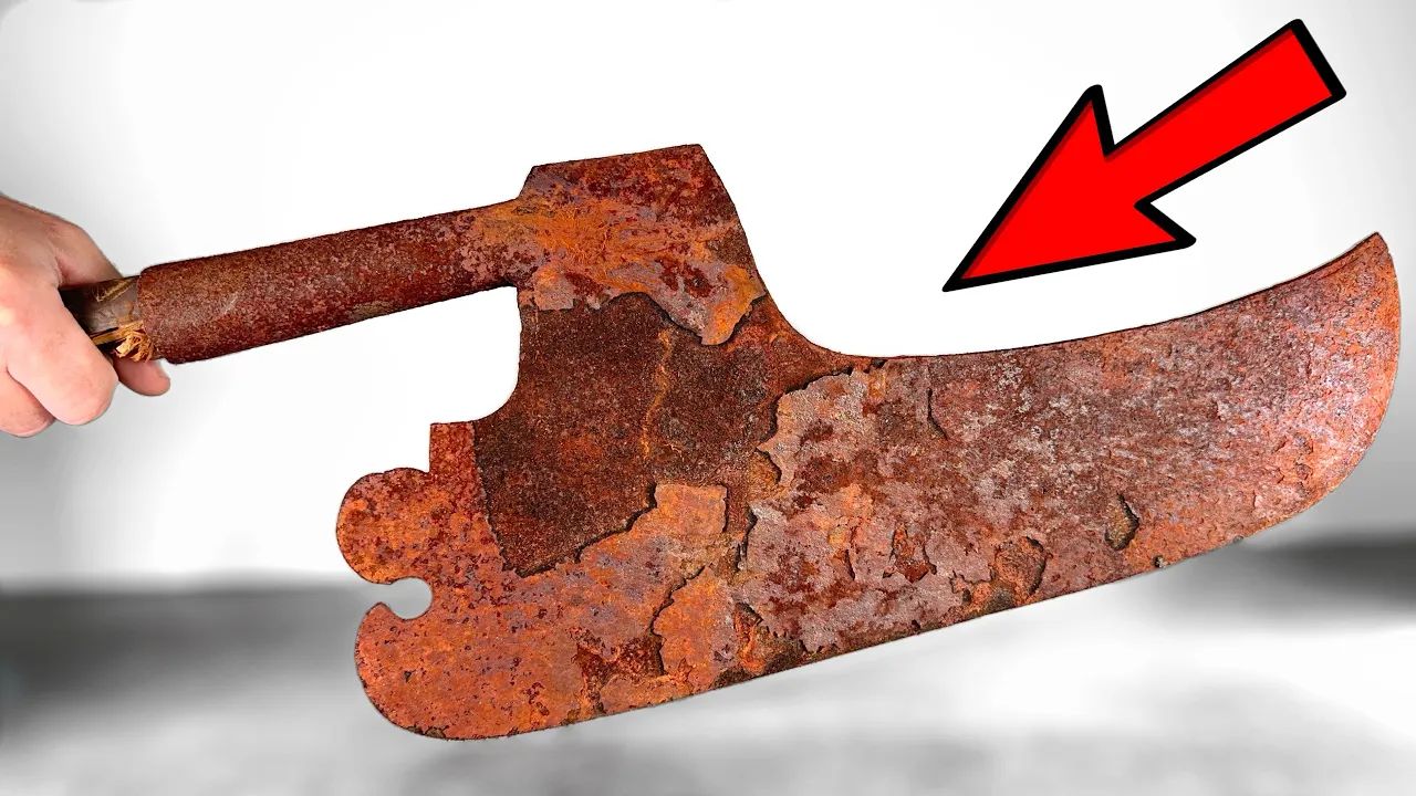 Rust destroyed this cleaver - watch the stunning restoration!