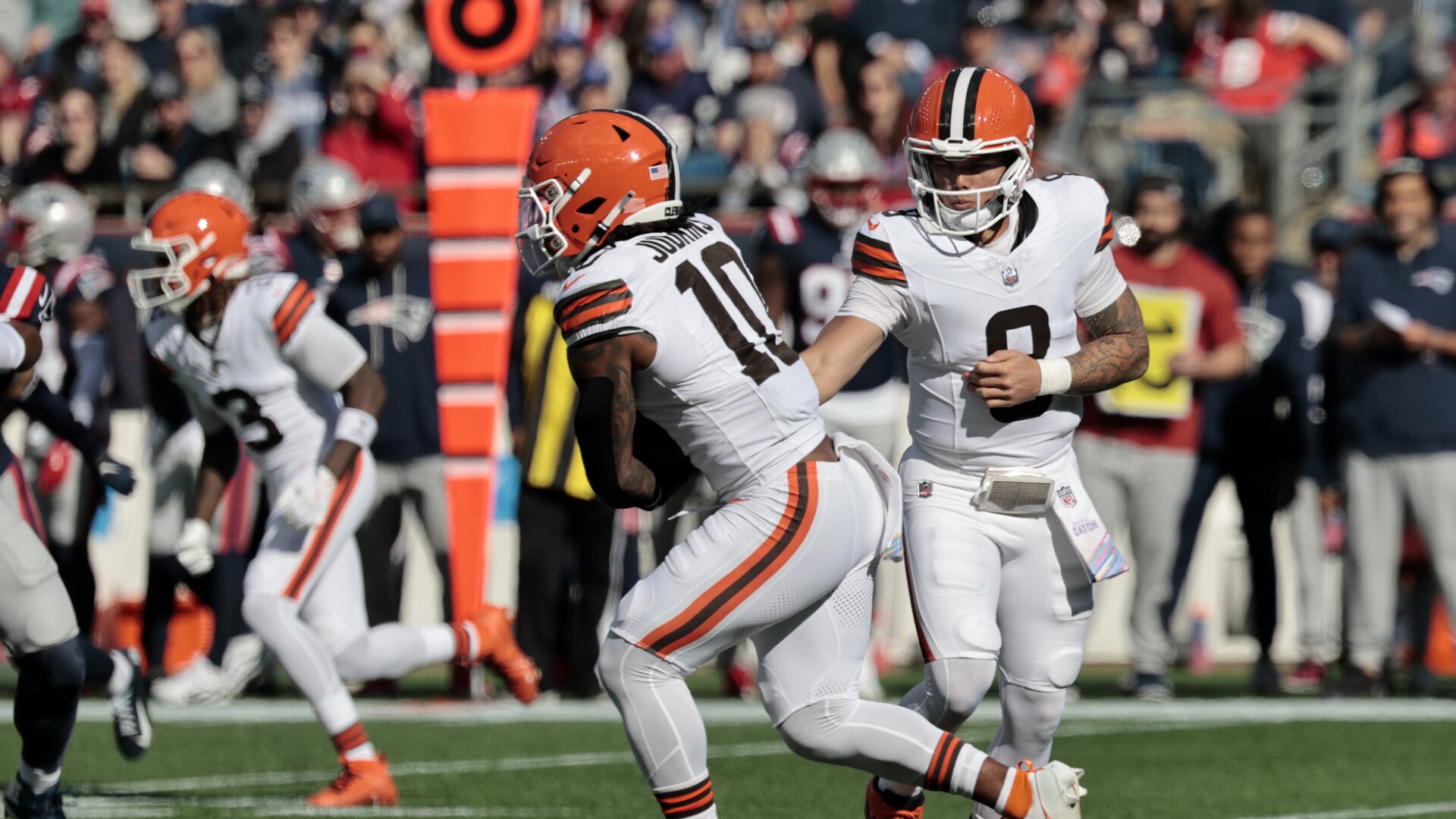 Quinshon Judkins is day-to-day with a shoulder injury