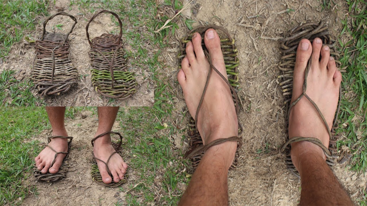 Primitive technology: Make sandals from vine