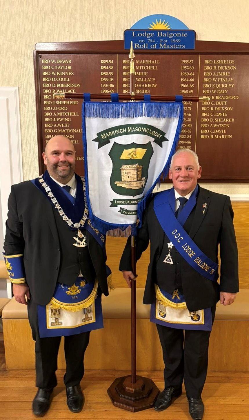 Lodge Balgonie 764 presented with new ceremonial banner