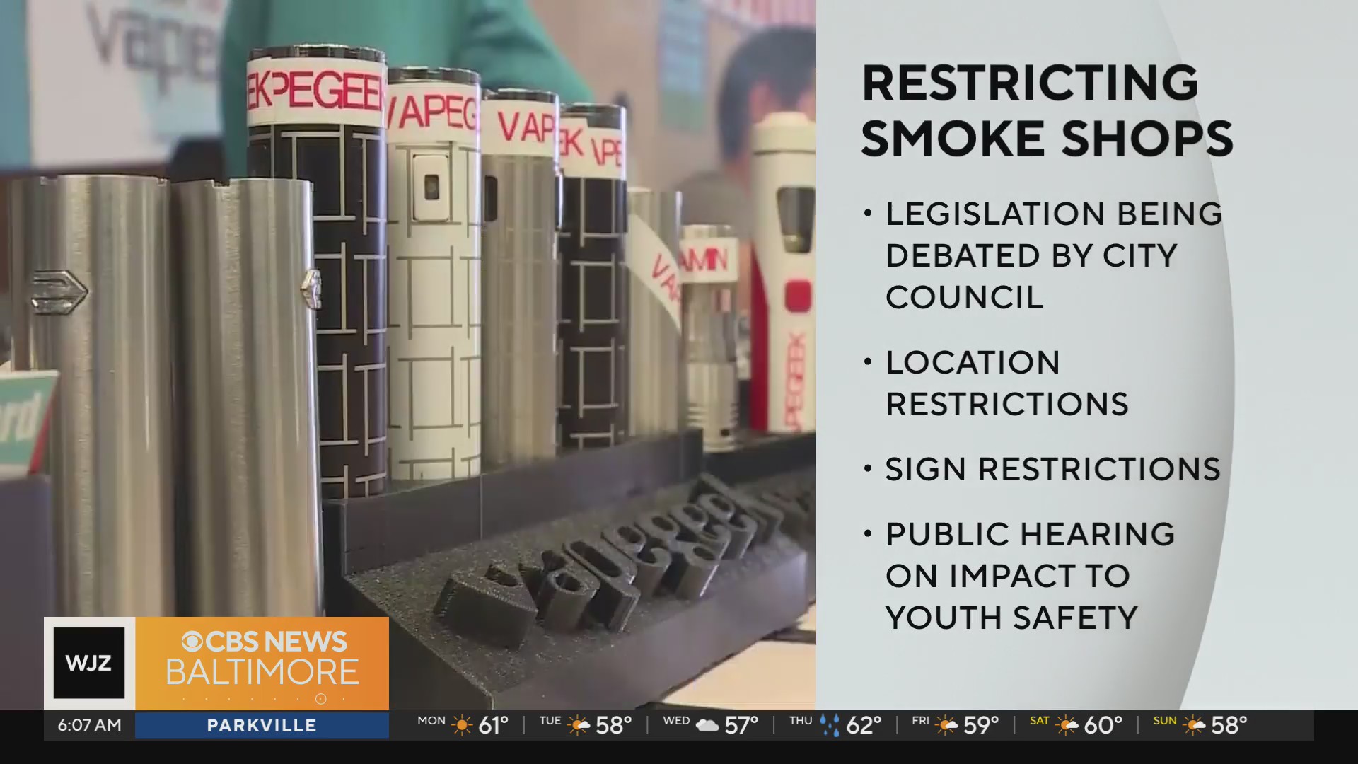 Baltimore City Council to introduce legislation to address smoke shops ...