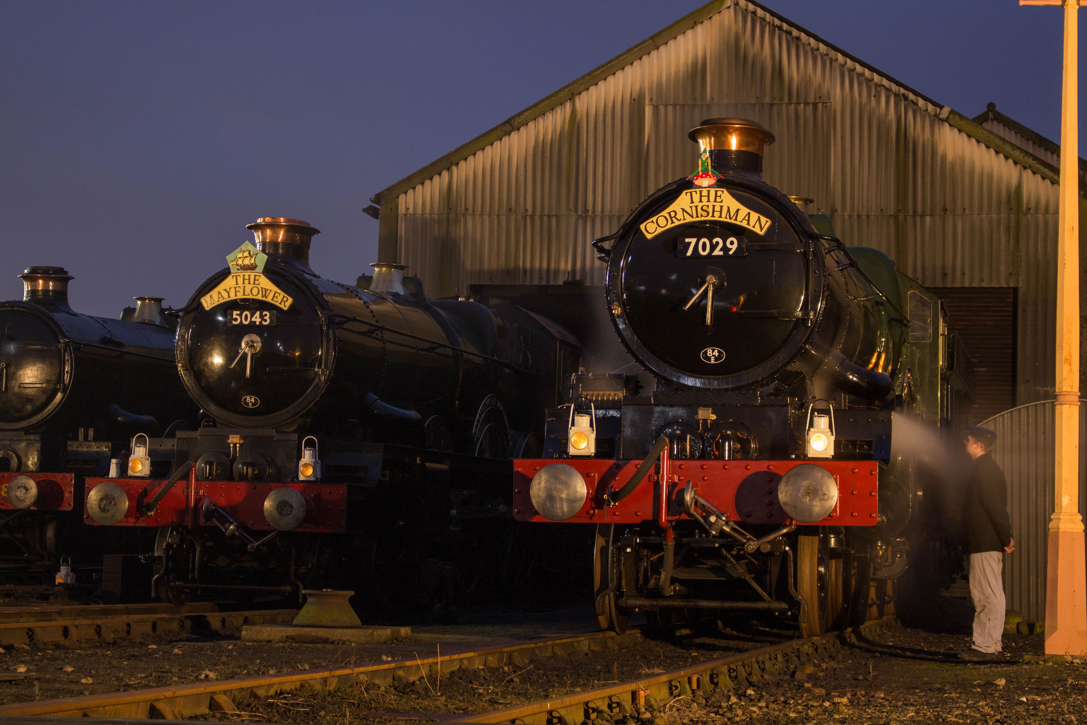 The Clun Castle steam train is on the way to Birmingham - drone footage