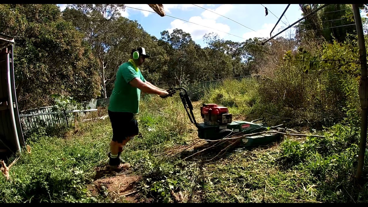 Taming the jungle next door part 2 with a Billy Goat slasher